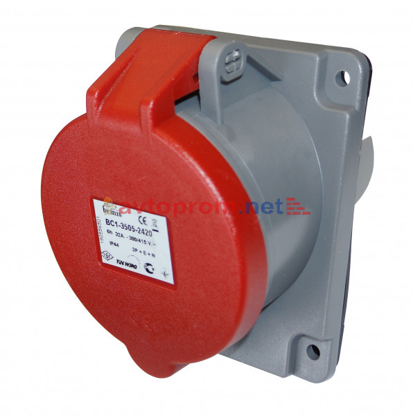 Розетка на механизм CEE Norm Bemis 5/32А 380В (45-088) наклонная купить ...